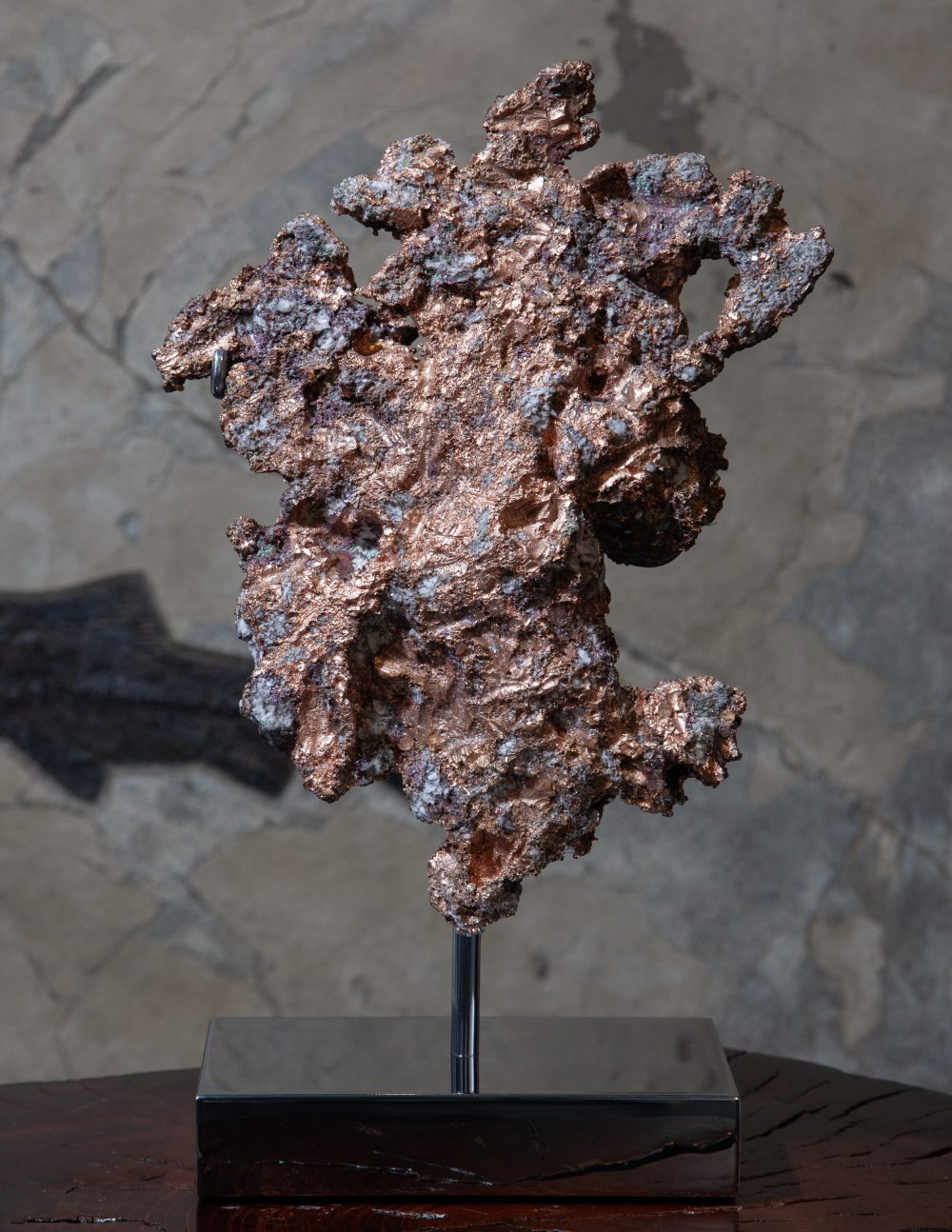 Mounted Native Copper | Dale Rogers Ammonite