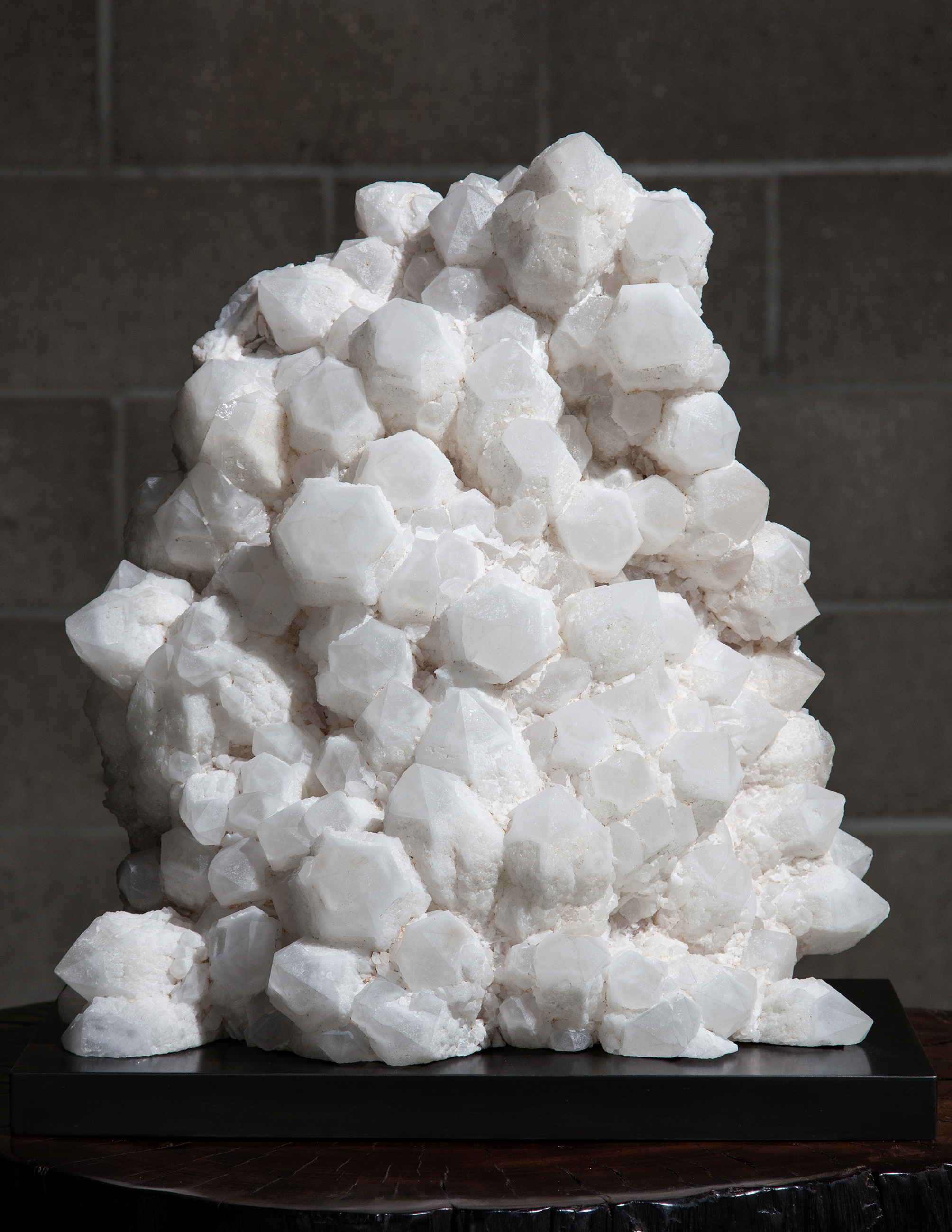 Mounted Candle Quartz Cluster | Dale Rogers Ammonite